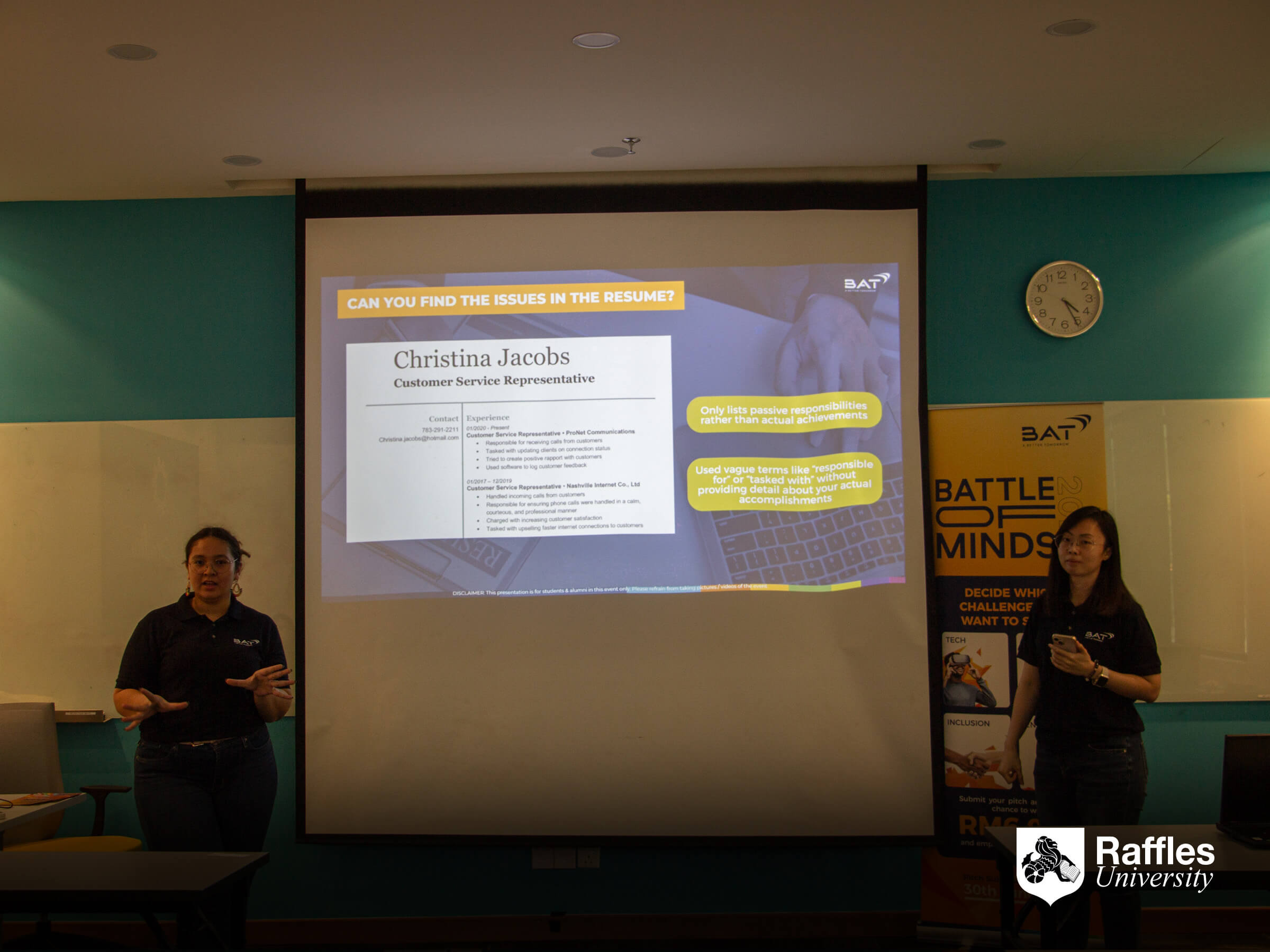 BAT Career Talk - Raffles University